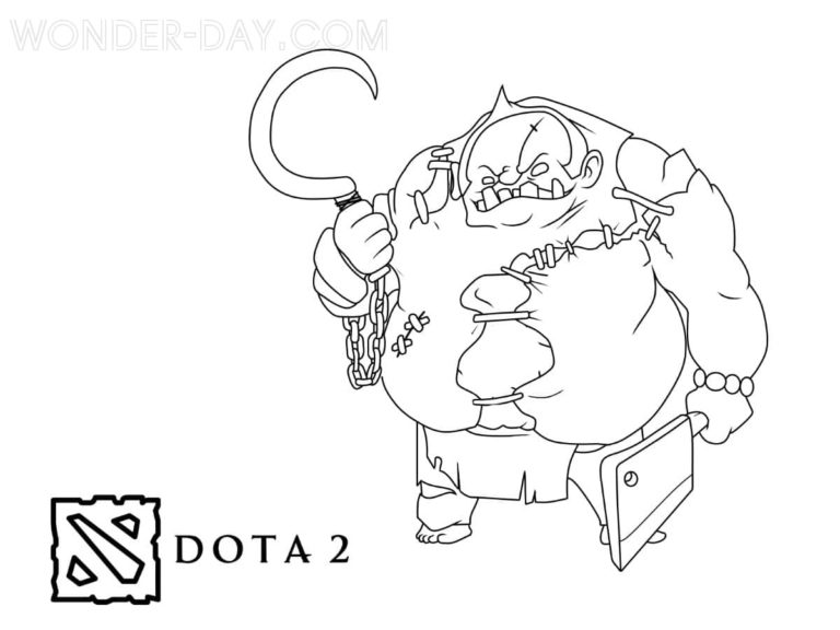 Pudge Dota 2 Coloring Pages | WONDER DAY — Coloring pages for children ...