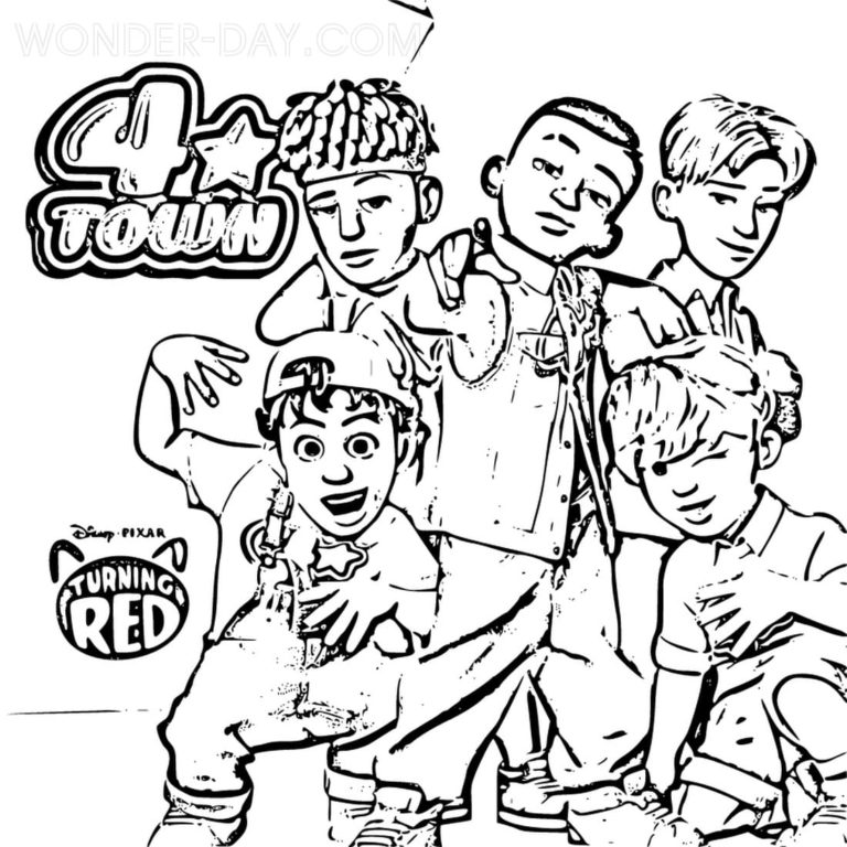 4 Town Turning Red coloring pages | WONDER DAY — Coloring pages for ...