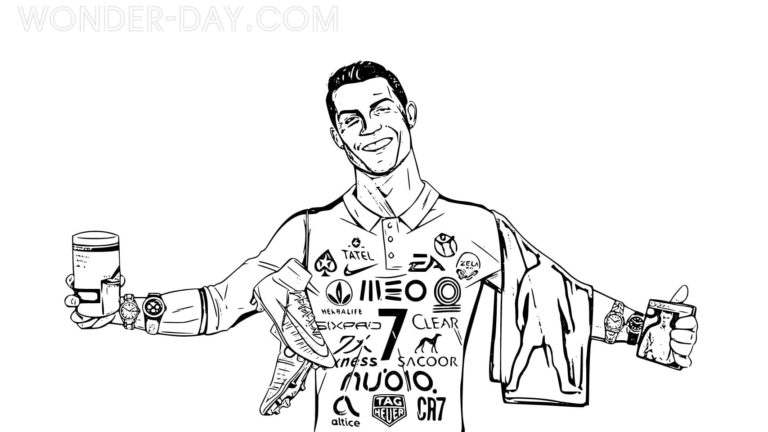 Cristiano Ronaldo Coloring Pages | WONDER DAY — Coloring pages for ...