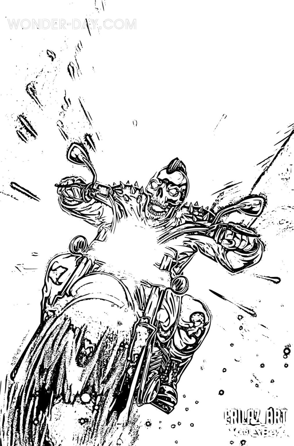 Ghost Rider Coloring Pages | WONDER DAY — Coloring pages for children ...