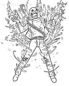 Ghost Rider Coloring Pages | WONDER DAY — Coloring pages for children ...