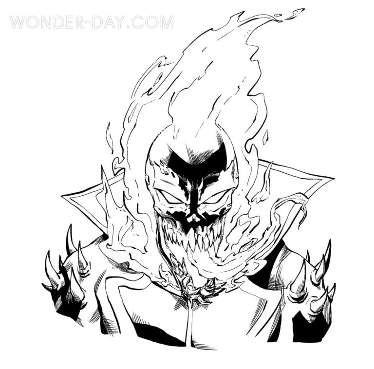 Ghost Rider Coloring Pages | WONDER DAY — Coloring pages for children ...