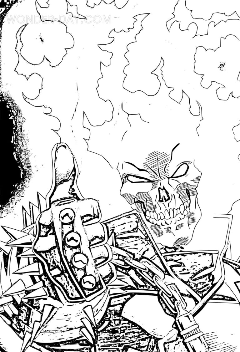 Ghost Rider Coloring Pages | WONDER DAY — Coloring pages for children ...