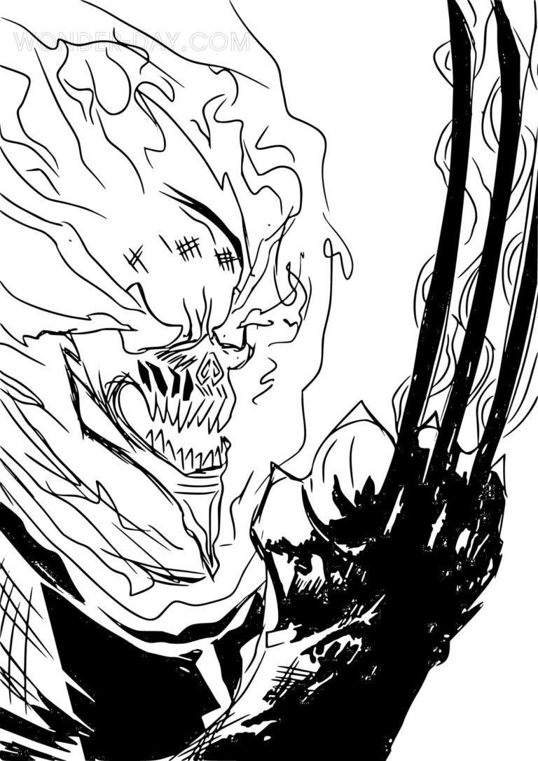 Ghost Rider Coloring Pages | WONDER DAY — Coloring pages for children ...