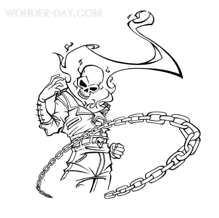 Ghost Rider Coloring Pages | WONDER DAY — Coloring pages for children ...
