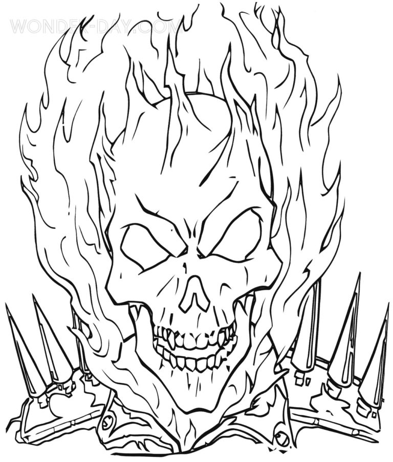 Ghost Rider Coloring Pages | WONDER DAY — Coloring pages for children ...