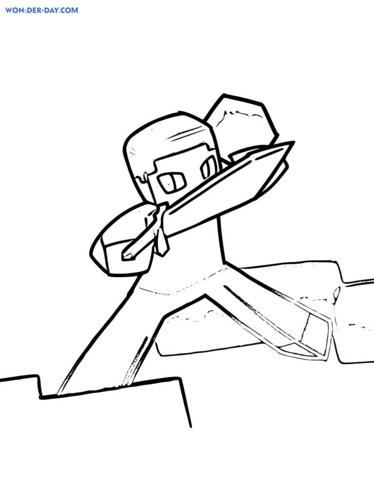 Herobrine Minecraft Coloring Pages | WONDER DAY — Coloring pages for ...