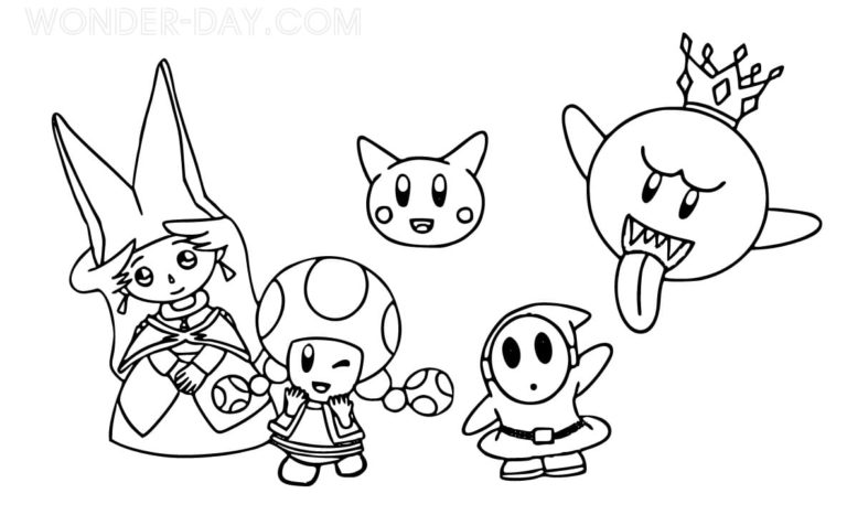 Shy Guy Mario Coloring Pages | WONDER DAY — Coloring pages for children ...