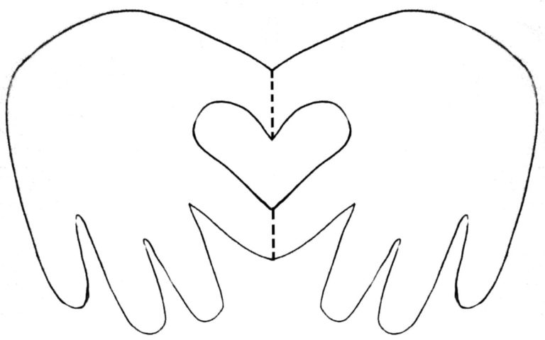 Modello a mano per bambini - Mano da colorare per il taglio