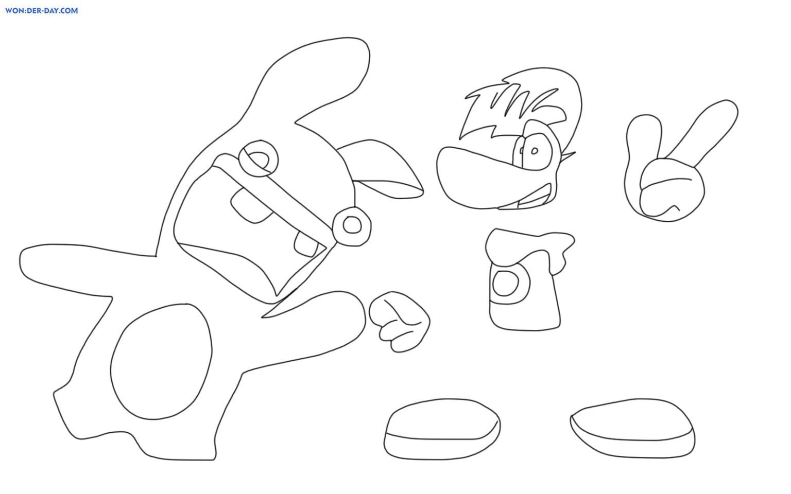 Rabbids Invasion Coloring Pages | WONDER DAY — Coloring pages for ...