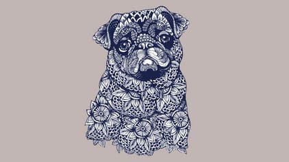 Antistress Dog Coloring Pages | Print and Color