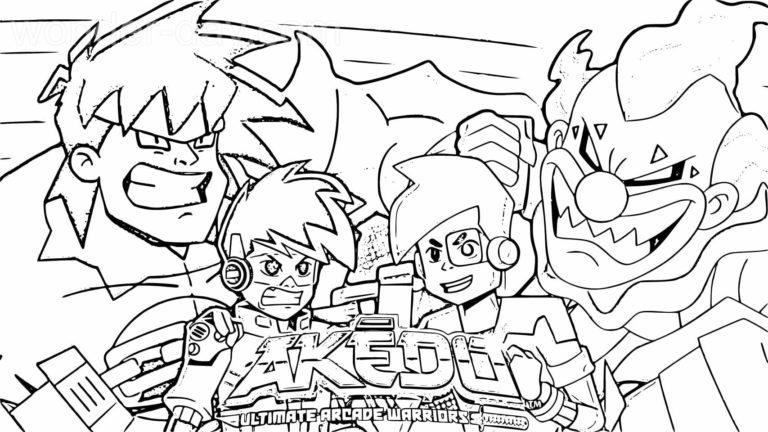 Akedo Coloring Pages | WONDER DAY — Coloring pages for children and adults