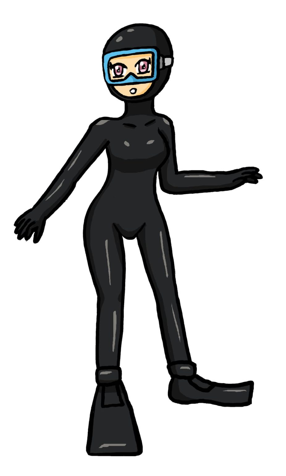 Children's Drawing Diver | 50 Diver art, Drawing for kids