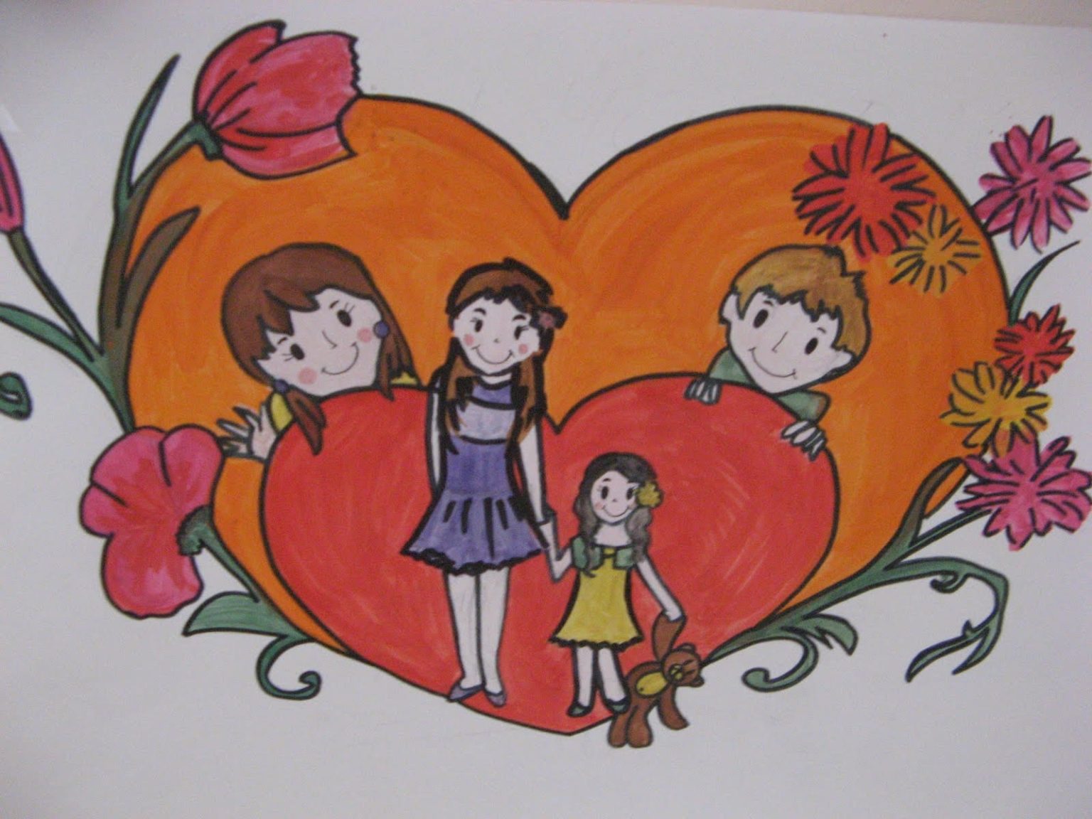 Family Easy Drawings | 55 Images for Sketch