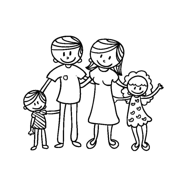 Family Easy Drawings | 55 Images for Sketch