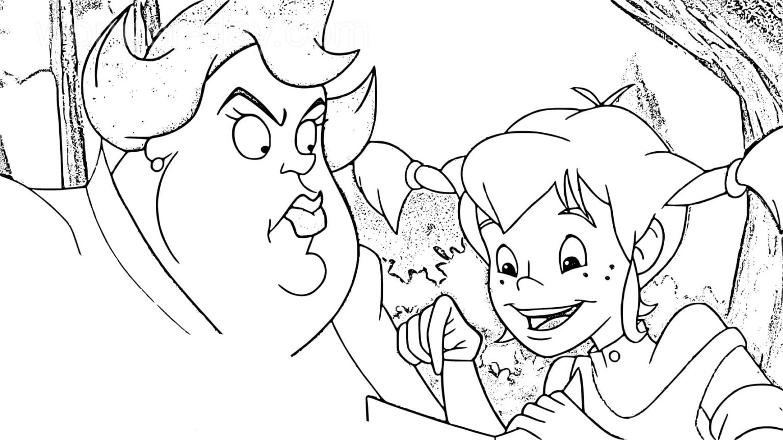 Dibujos de Pippi Calzaslargas para colorear | WONDER DAY — Dibujos para ...