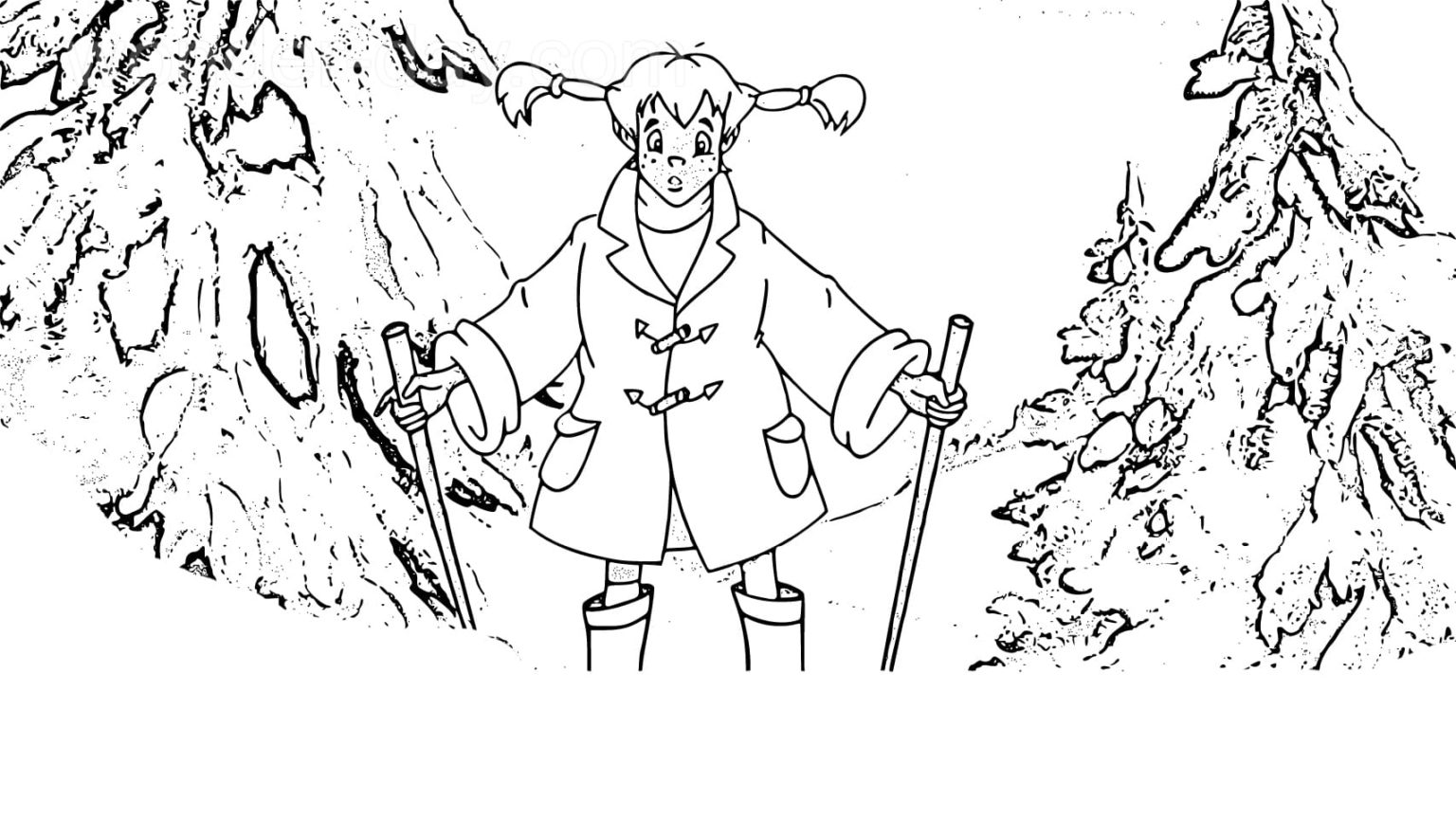 Dibujos de Pippi Calzaslargas para colorear | WONDER DAY — Dibujos para ...