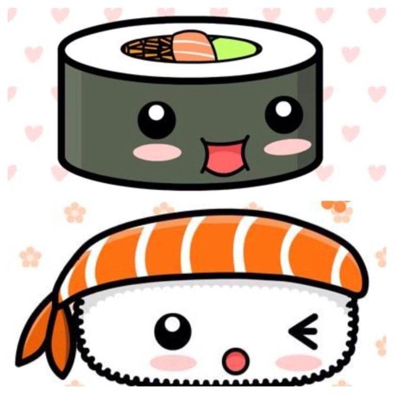 Sushi Easy Drawings (50 Images for Sketching) | WONDER DAY — Coloring ...