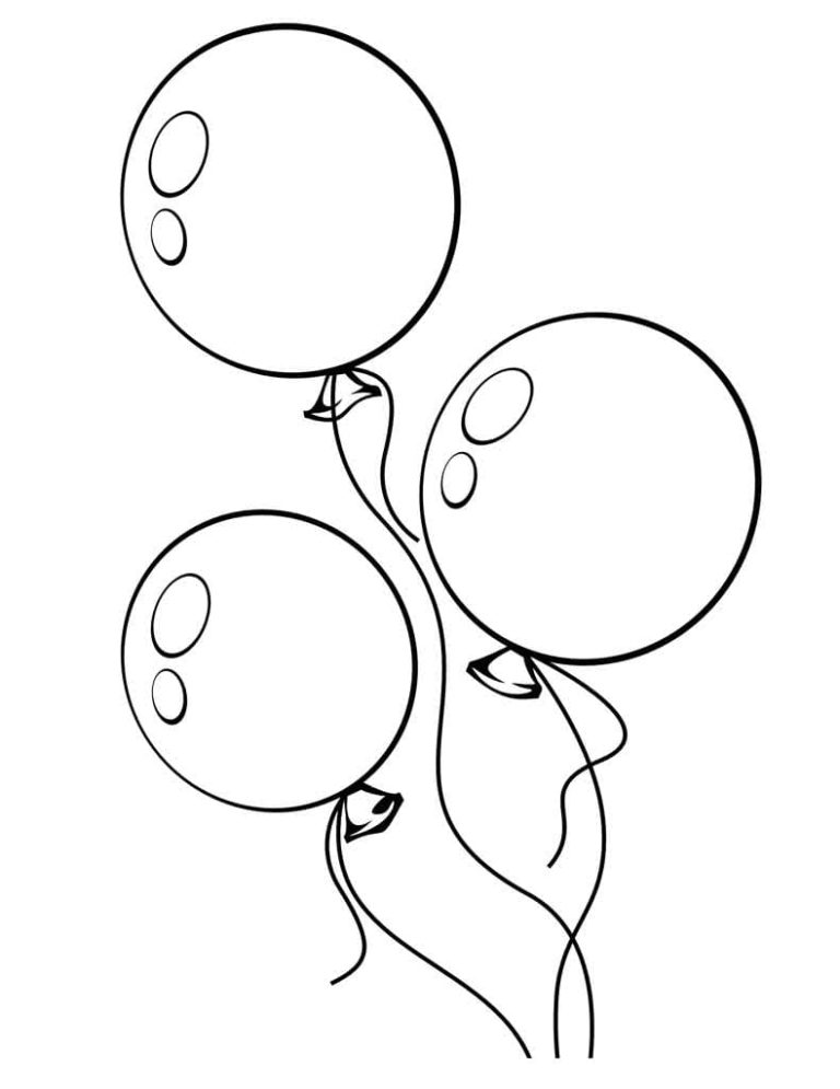 Dibujos de Globos para colorear | 100 Dibujos para colorear