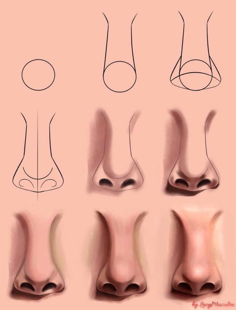 Cute Nose Drawing (55 Images) | WONDER DAY — Coloring pages for ...