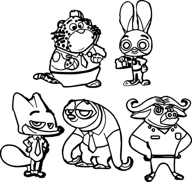 Dibujos de Zootopia para colorear | Wonder-Day