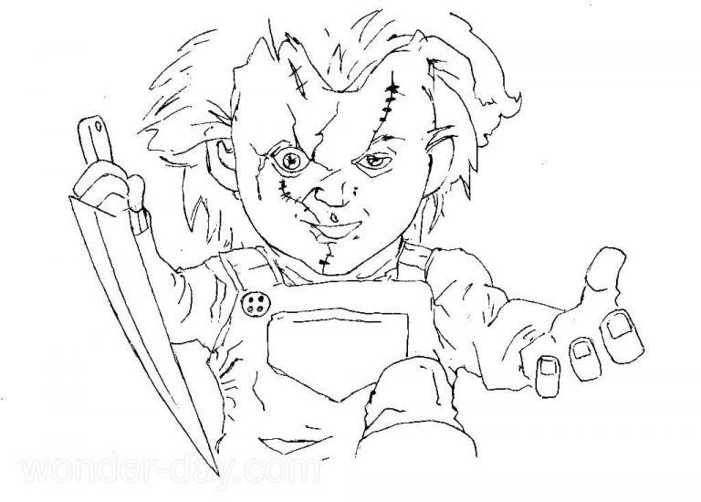 Chucky Coloring Pages | WONDER DAY — Coloring pages for children and adults