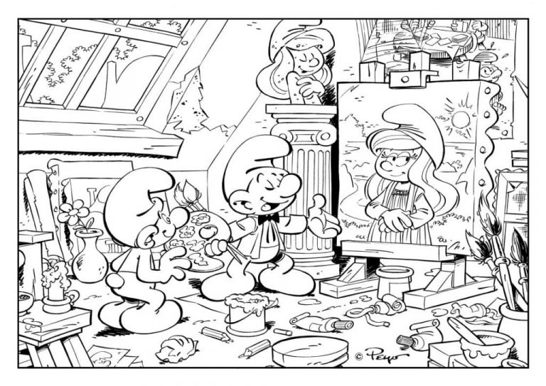 The Smurfs Coloring Pages | WONDER DAY — Coloring pages for children ...