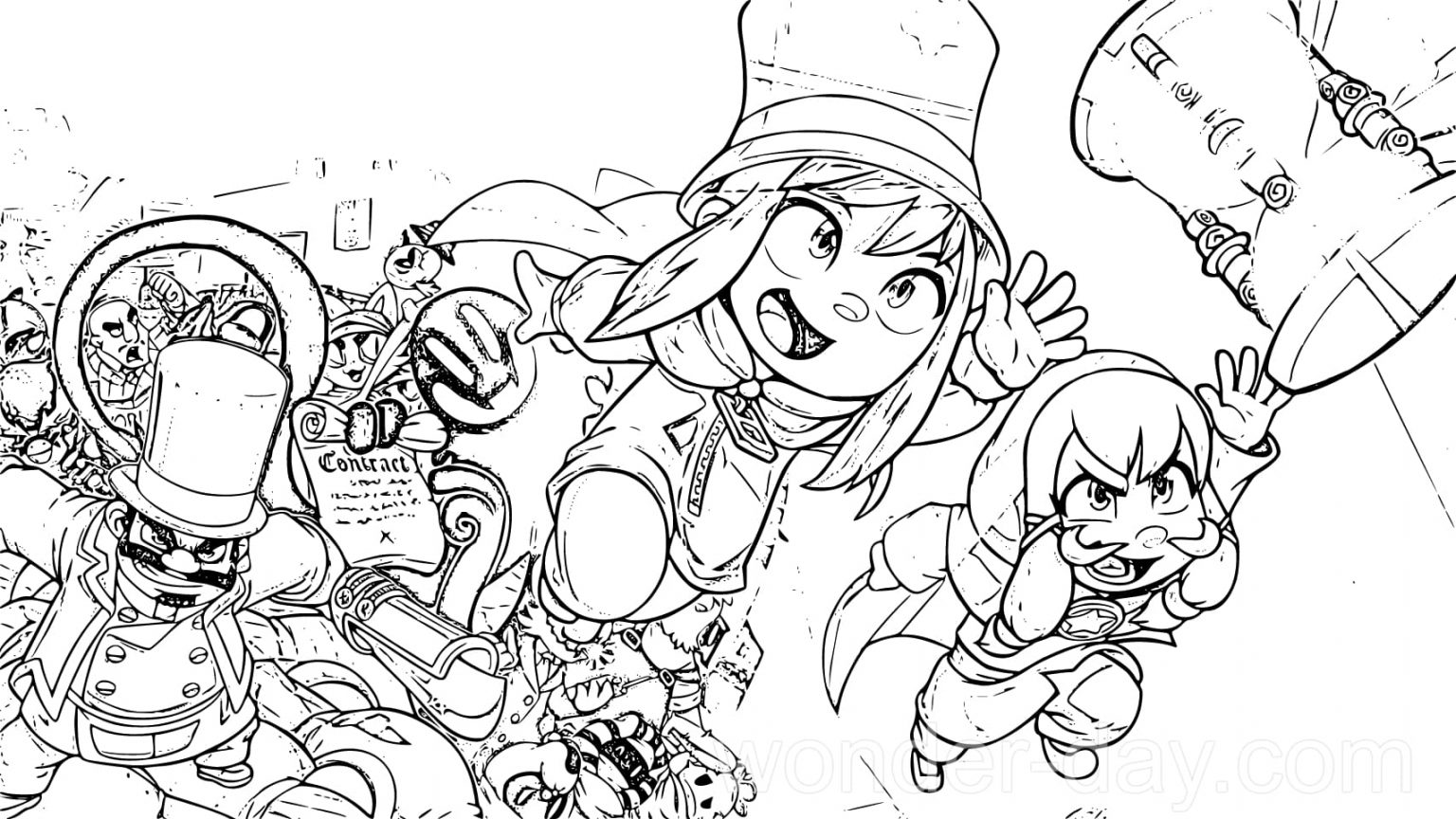 A Hat in Tme Coloring Pages | WONDER DAY — Coloring pages for children ...
