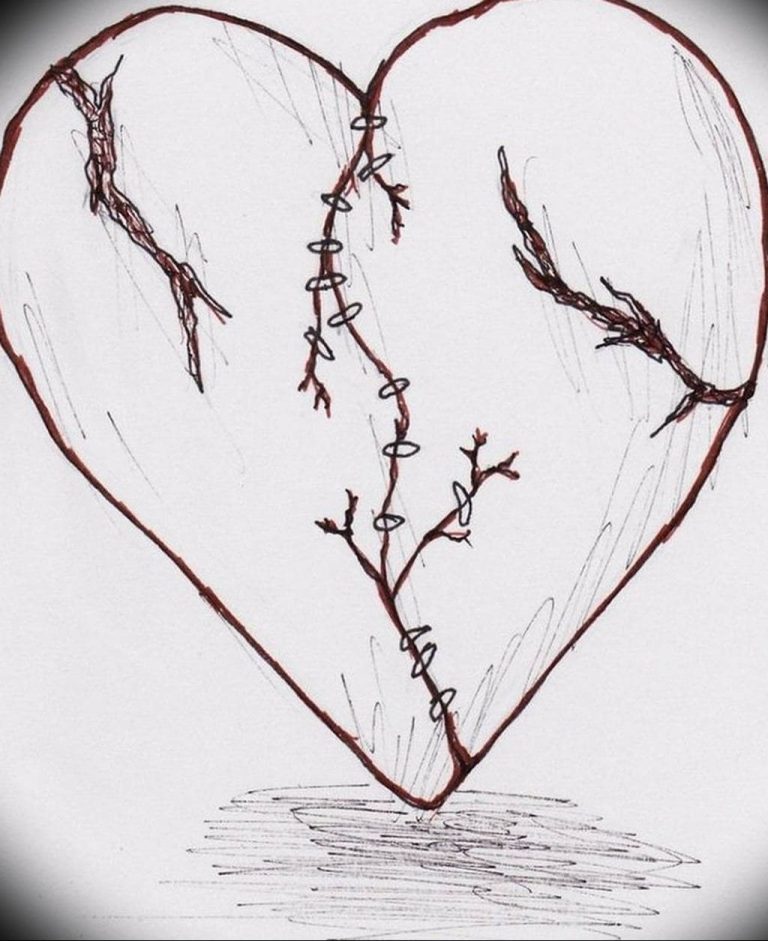 Easy Drawing Broken Heart (55 Pictures) | WONDER DAY — Coloring pages ...