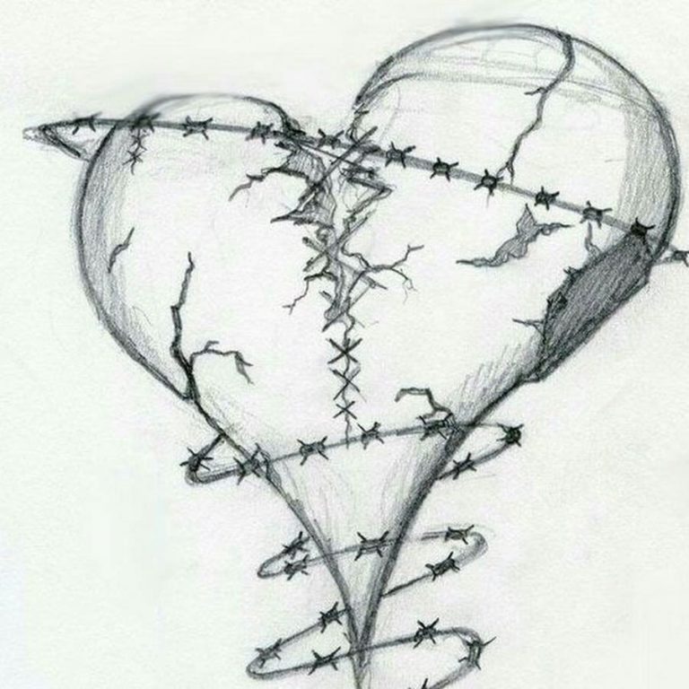 Easy Drawing Broken Heart (55 Pictures) | WONDER DAY — Coloring pages ...