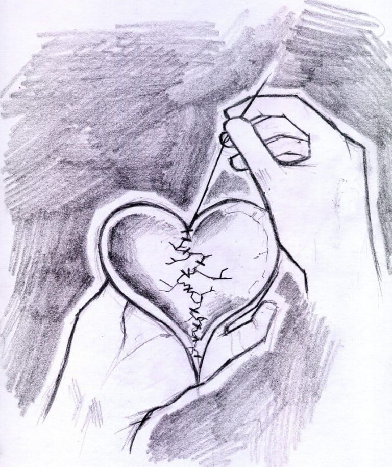 Easy Drawing Broken Heart (55 Pictures) | WONDER DAY — Coloring pages ...