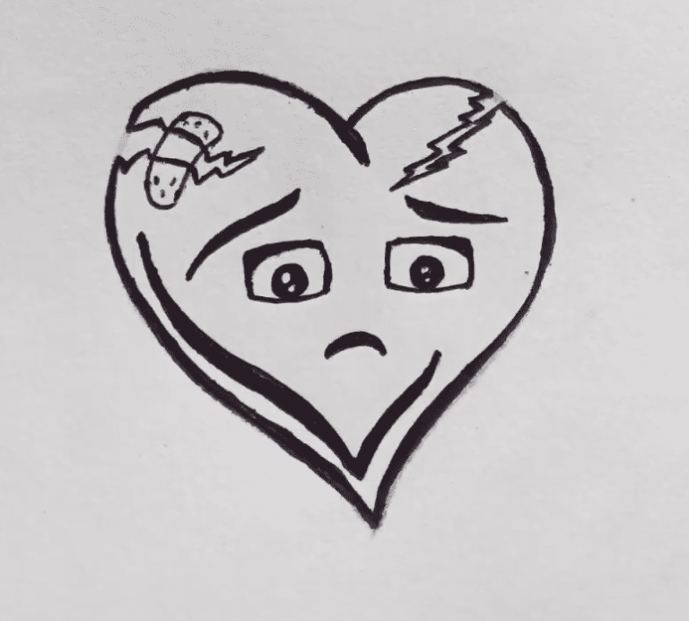 Easy Drawing Broken Heart (55 Pictures) | WONDER DAY — Coloring pages ...