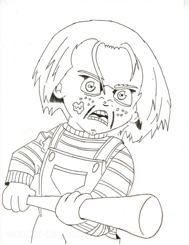Chucky Coloring Pages | WONDER DAY — Coloring pages for children and adults