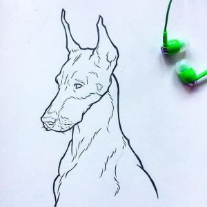 Easy Doberman Drawings (40 Images) | WONDER DAY — Coloring pages for ...