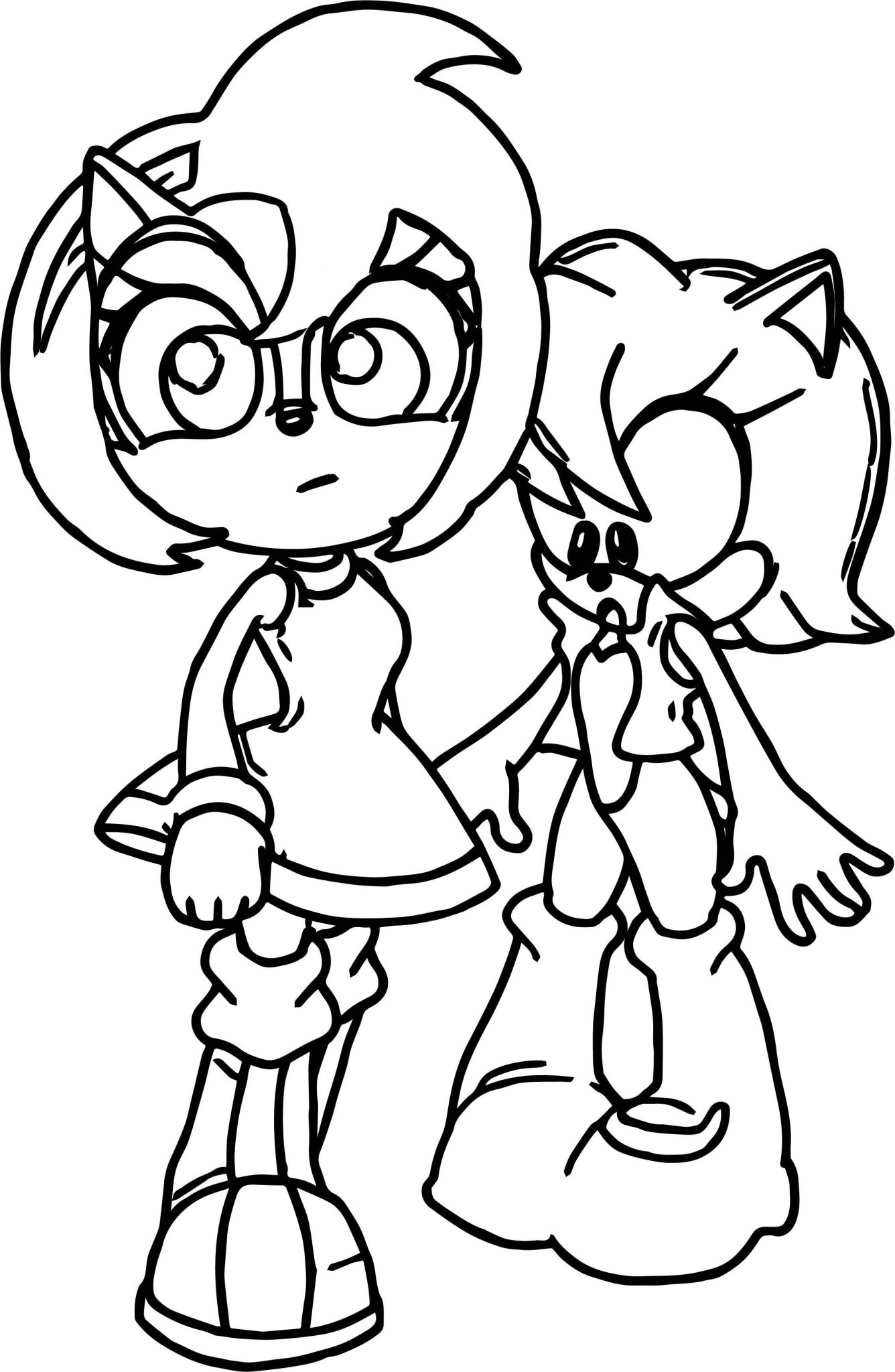 Amy Rose Coloring Pages | WONDER DAY — Coloring pages for children and ...