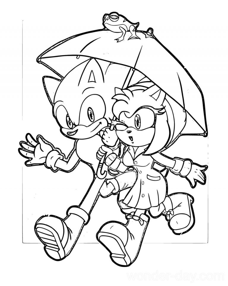 Amy Rose Coloring Pages | WONDER DAY — Coloring pages for children and ...