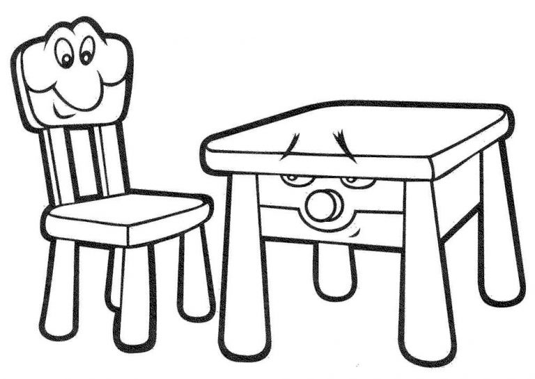 Furniture coloring pages | Wonder-Day