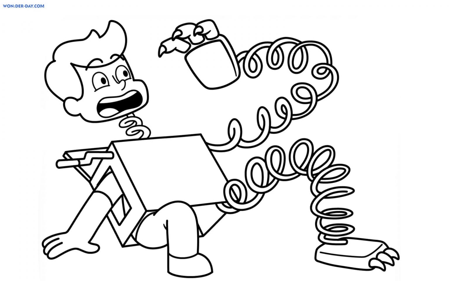 Boxy Boo Coloring Pages | WONDER DAY — Coloring pages for children and ...