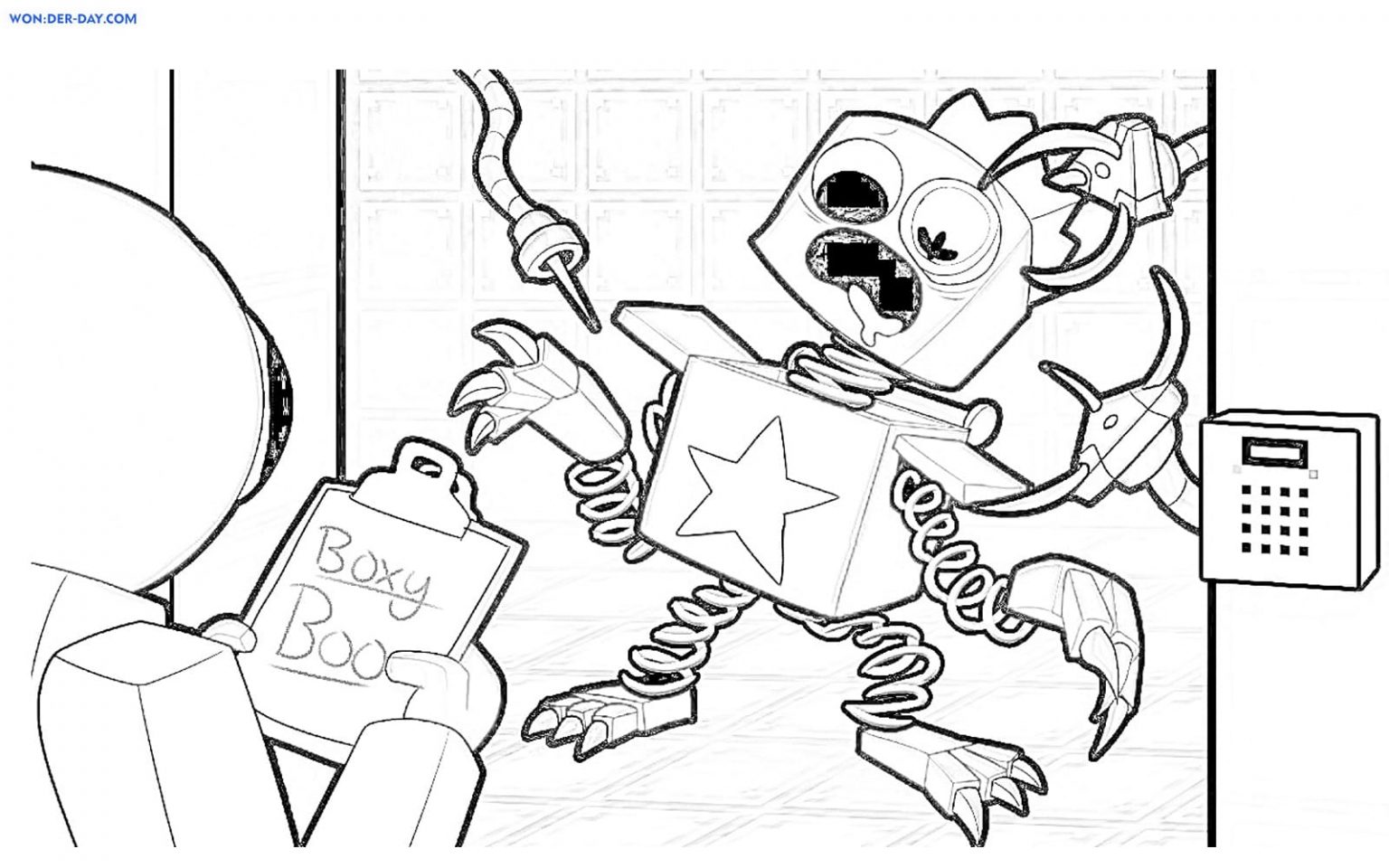 Boxy Boo Coloring Pages | WONDER DAY — Coloring pages for children and ...