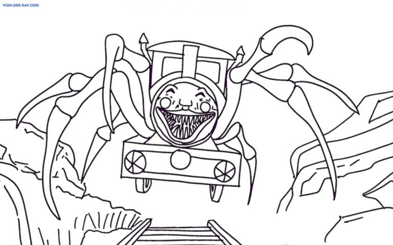 Dibujos de Choo-Choo Charles para colorear | WONDER DAY — Dibujos para ...
