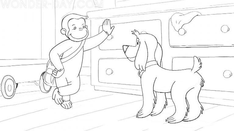 Disegni da colorare di Curioso come George | 50 Pagine da colorare