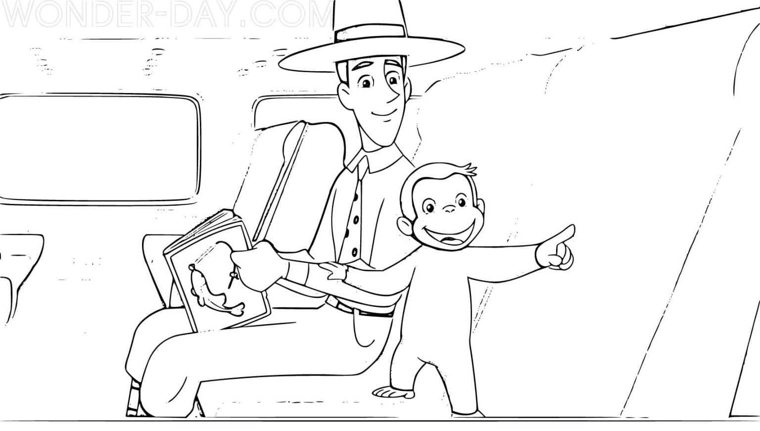 Disegni da colorare di Curioso come George | 50 Pagine da colorare