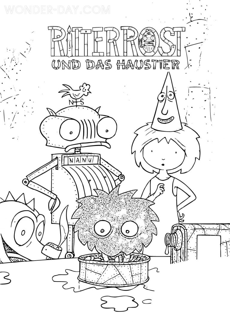 Ausmalbilder Ritter Rost | WONDER DAY — Ausmalbilder für Kinder und ...