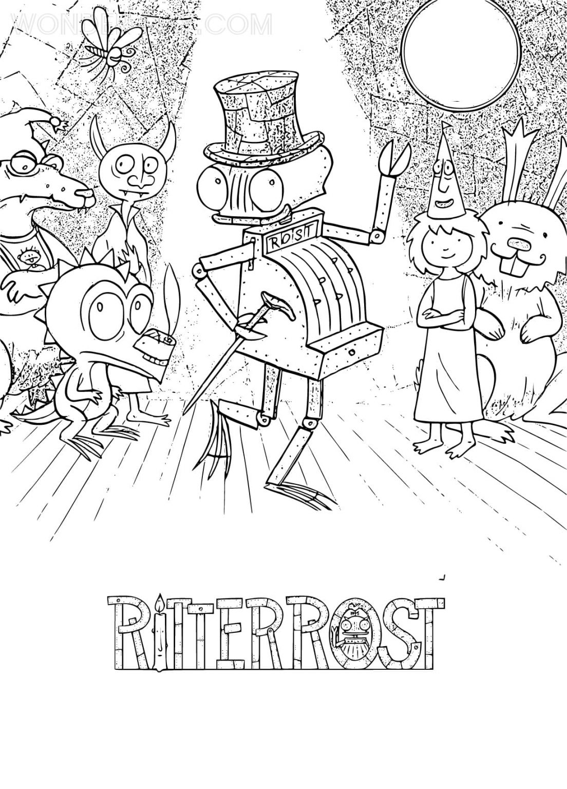 Ausmalbilder Ritter Rost | WONDER DAY — Ausmalbilder für Kinder und ...