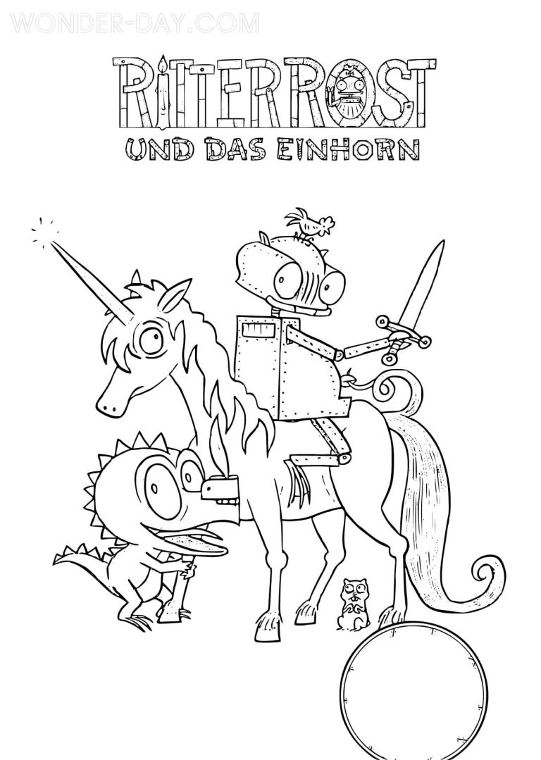 Ausmalbilder Ritter Rost | WONDER DAY — Ausmalbilder für Kinder und ...