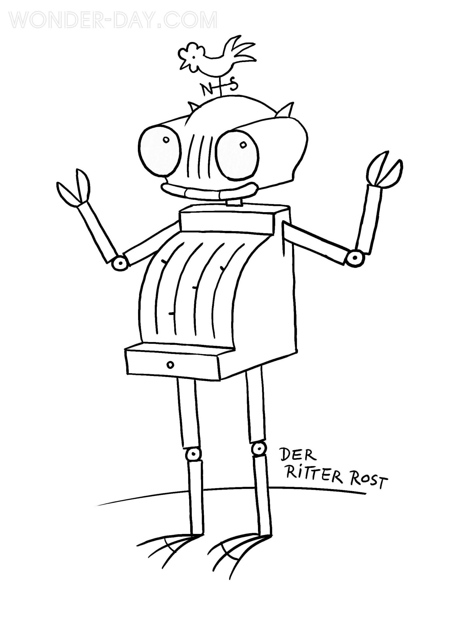 Ausmalbilder Ritter Rost | WONDER DAY — Ausmalbilder für Kinder und ...