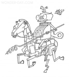 Ausmalbilder Ritter Rost | WONDER DAY — Ausmalbilder für Kinder und ...