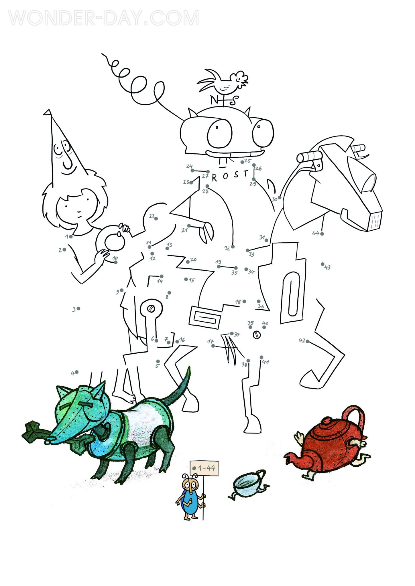 Ausmalbilder Ritter Rost | WONDER DAY — Ausmalbilder für Kinder und ...