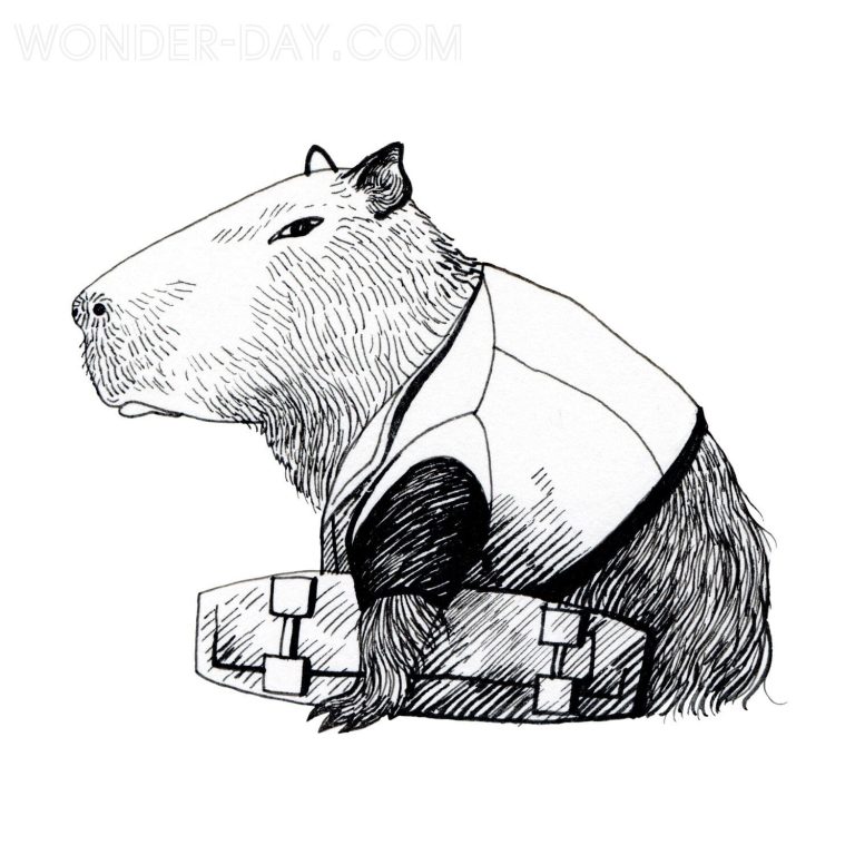 Capybara coloring pages | 30 Images for coloring