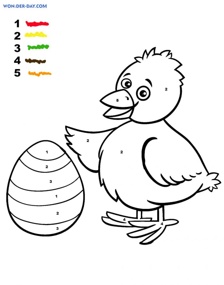 Easter Coloring by Numbers | Download and Print for Free